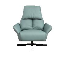 China 360 Swivel Recliner Chair Sage Green Leather Modern Functional Chair for sale