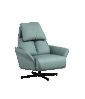 China 360 Swivel Recliner Chair Sage Green Leather Modern Functional Chair for sale