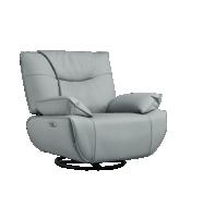 China Modern Unique Curved Back Swivel Recliner Chair for Home Living Room for sale