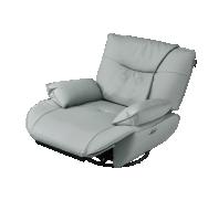 China Modern Unique Curved Back Swivel Recliner Chair for Home Living Room for sale