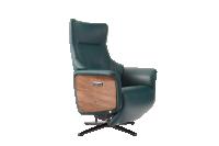 China Unique Curved Swivel Chair Modern Functional Furniture with Walnut Wood Panel for sale