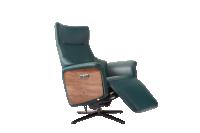 China Unique Curved Swivel Chair Modern Functional Furniture with Walnut Wood Panel for sale