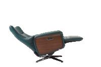 China Unique Curved Swivel Chair Modern Functional Furniture with Walnut Wood Panel for sale