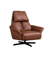 China 360 Swivel Recliner Chair Sage Green Leather Modern Functional Chair for sale