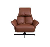 China 360 Swivel Recliner Chair Sage Green Leather Modern Functional Chair for sale