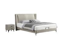 China Italian Style Light Luxury Vertical Bar Buckle Soft Bed Apartment Furniture for sale
