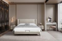 China Italian Style Light Luxury Vertical Bar Buckle Soft Bed Apartment Furniture for sale