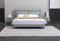 China Italian Minimalist Master Bedroom Double Bed Apartment Platform Bed for sale