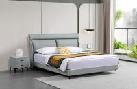 China Italian Minimalist Master Bedroom Double Bed Apartment Platform Bed for sale