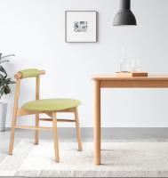 China Nordic Solid Wood Upholstered Dining Chair Modern Design Comfortable Seating for sale
