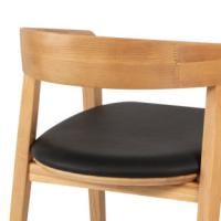China Modern Curved Back Solid Wood Dining Chair For Kitchen And Dining Room for sale