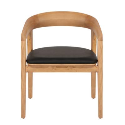 China Modern Curved Back Solid Wood Dining Chair For Kitchen And Dining Room for sale