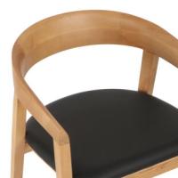 China Modern Curved Back Solid Wood Dining Chair For Kitchen And Dining Room for sale