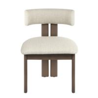China Modern Upholstered Dining Chair Solid Wood Frame Mid-Century Design for sale