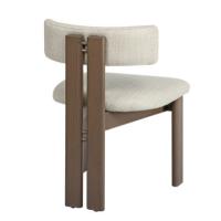 China Modern Upholstered Dining Chair Solid Wood Frame Mid-Century Design for sale