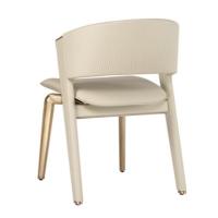 China Luxury Italian Style Curved Back Dining Chair with Modern Upholstered Accent Design for sale