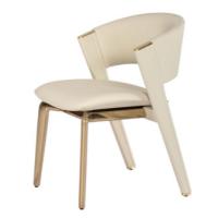 China Luxury Italian Style Curved Back Dining Chair with Modern Upholstered Accent Design for sale