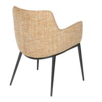 China Modern Curved Armrest Upholstered Dining Chair for Hotel Apartment Restaurant for sale