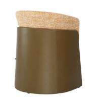 China Sculptural Curved Base Upholstered Dining Chair Modern Italian Accent Armchair for sale