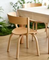 China Modern Bentwood Dining Chair Solid Ash Wood Curved Back Design for sale
