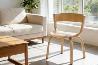 China Modern Bentwood Dining Chair Solid Ash Wood Curved Back Design for sale