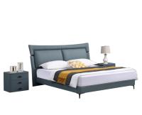 China Modern Diamond Grid Master Bedroom Double Soft Bed Luxury Platform Frame for sale