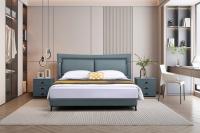 China Modern Diamond Grid Master Bedroom Double Soft Bed Luxury Platform Frame for sale