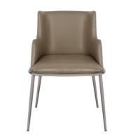 China Modern Minimalist Upholstered Dining Chair Italian Design Metal Legs for sale