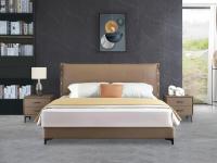 China Modern Luxury Soft Pack Double Bed With Genuine Leather Upholstery for sale