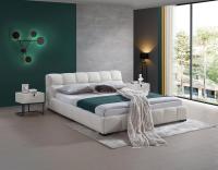 China Cream Lamb Wool Zipper Double Bed Italian Style Apartment Furniture for sale