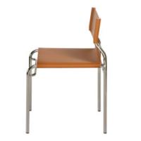 China Designer Saddle Leather Dining Chair Italian Minimalist Bauhaus Modern Style for sale