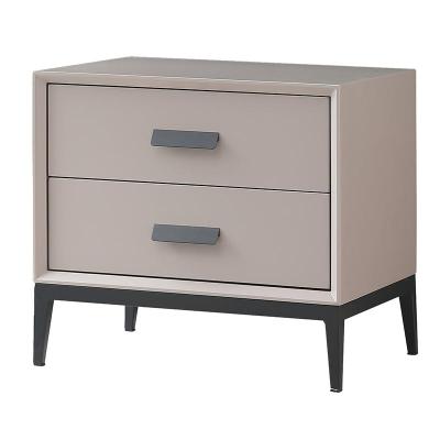 China Modern Minimalist Double Drawer Bedside Table Hotel Furniture Nightstand for sale