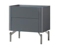 China Modern Minimalist Double Drawer Bedside Table Wooden Nightstand Bedroom Storage for sale