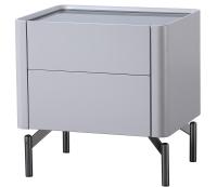 China Modern Minimalist Double Drawer Bedside Table Wooden Nightstand Bedroom Storage for sale