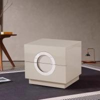 China Modern Luxury Bedroom Storage Bedside Table Wooden Nightstand Minimalist Design for sale