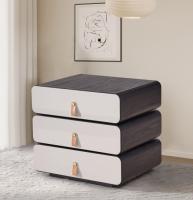 China Modern Three Layer Stacked Rotatable Bedside Table Wooden Nightstand Storage for sale