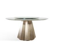 China Natural Stone Dining Table Round Table with Lazy Susan Contemporary Dining Table for sale