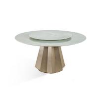 China Natural Stone Dining Table Round Table with Lazy Susan Contemporary Dining Table for sale
