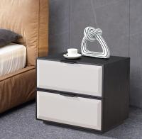 China Modern Light Luxury Two Tone Nightstand Hotel Furniture Wooden Nightstand for sale