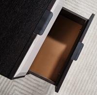 China Modern Light Luxury Two Tone Nightstand Hotel Furniture Wooden Nightstand for sale