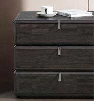 China Modern Light Luxury Three Layer Stacked Rotatable Bedside Table Wooden Nightstand for sale