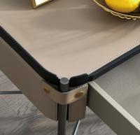 China Modern Leather Open Metal Frame Bedside Table Apartment Furniture Nightstand for sale