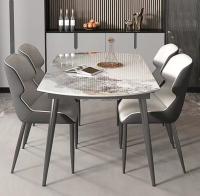 China Modern Round to Oval Extendable Dining Table for Home Apartment Hotel Furniture for sale