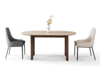 China Modern Travertine Solid Wood Dining Table Contemporary Furniture For Apartments for sale