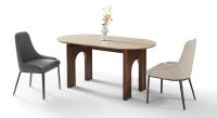 China Modern Travertine Solid Wood Dining Table Contemporary Furniture For Apartments for sale