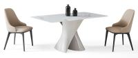 China Luxury Italian Style Rectangular Kitchen Table with Marble Look Top for sale