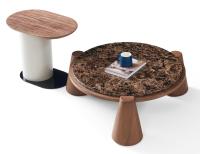 China Black Walnut Marble Coffee Table Flexible Combination Side Table Set for sale