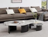China Modern Minimalist Natural Stone Living Room Shaped Coffee Table for sale