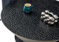 China Modern Living Room Light Luxury Water Ripple Glass Coffee Table for sale