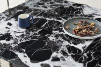 China Italian Minimalist Marble Coffee Table Side Table Combination Modern Living Room for sale